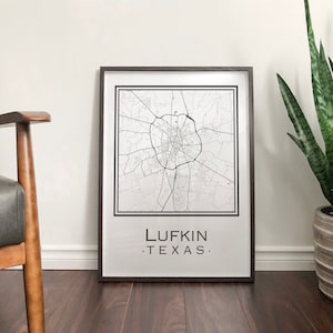 Lufkin Texas Map [digital Download] - Etsy
