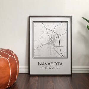 Navasota Texas Map [digital Download] - Etsy