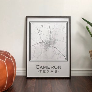 Cameron Texas Map [digital Download] - Etsy