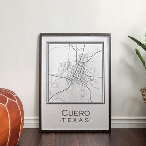 Cuero, Texas Map [digital Download] - Etsy