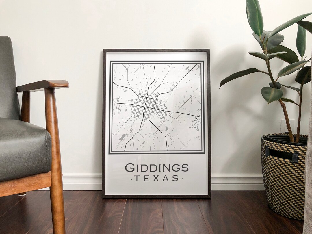 Giddings Texas Map [digital Download] - Etsy