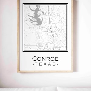 Conroe Texas Map [digital Download] - Etsy