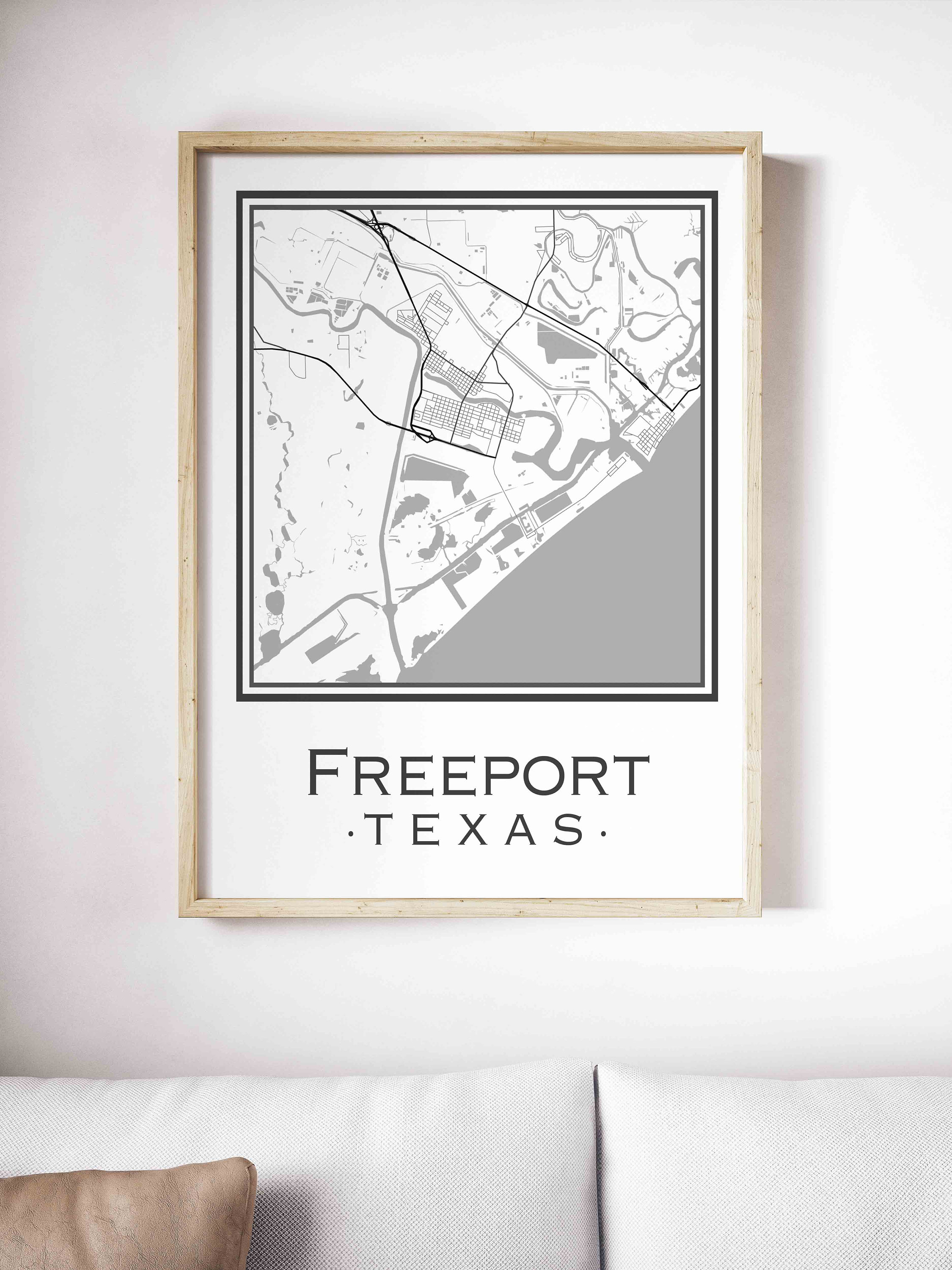 Freeport Texas Map digital Download - Etsy