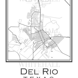 Del Rio Texas Map [digital Download] - Etsy