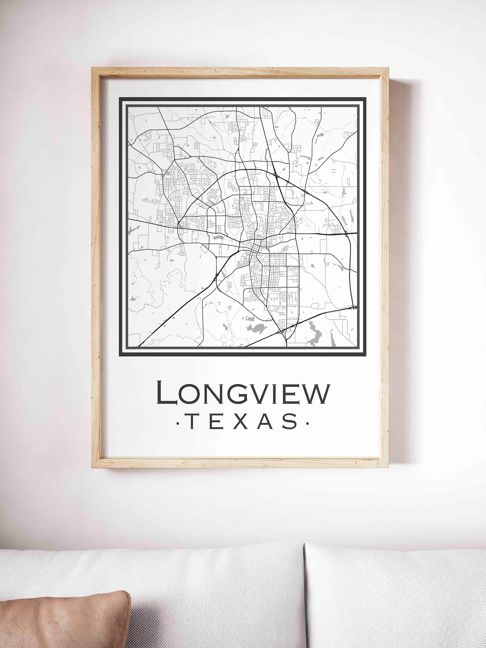 Longview Texas Map digital Download - Etsy