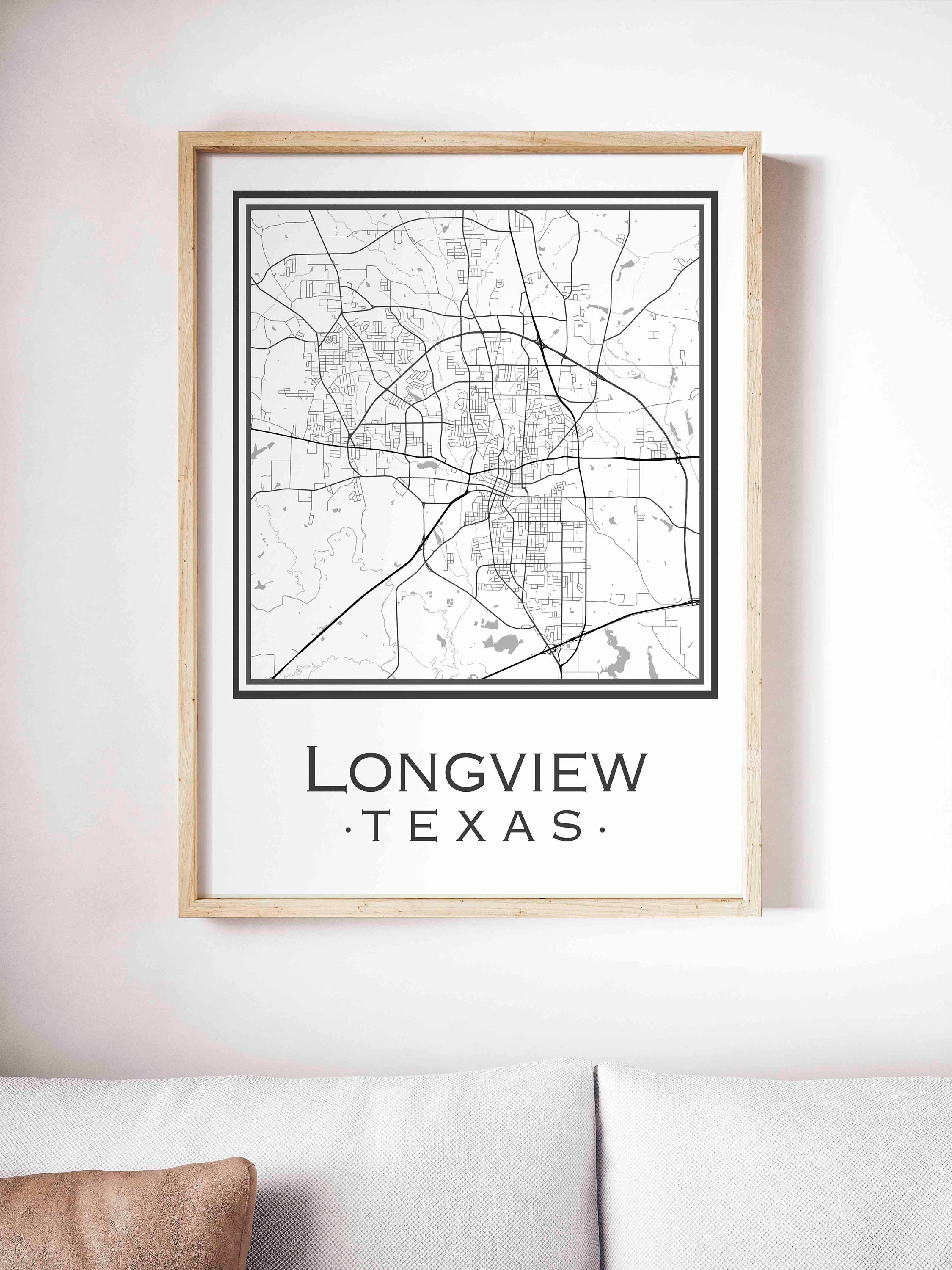 Longview Texas Map [digital Download] - Etsy