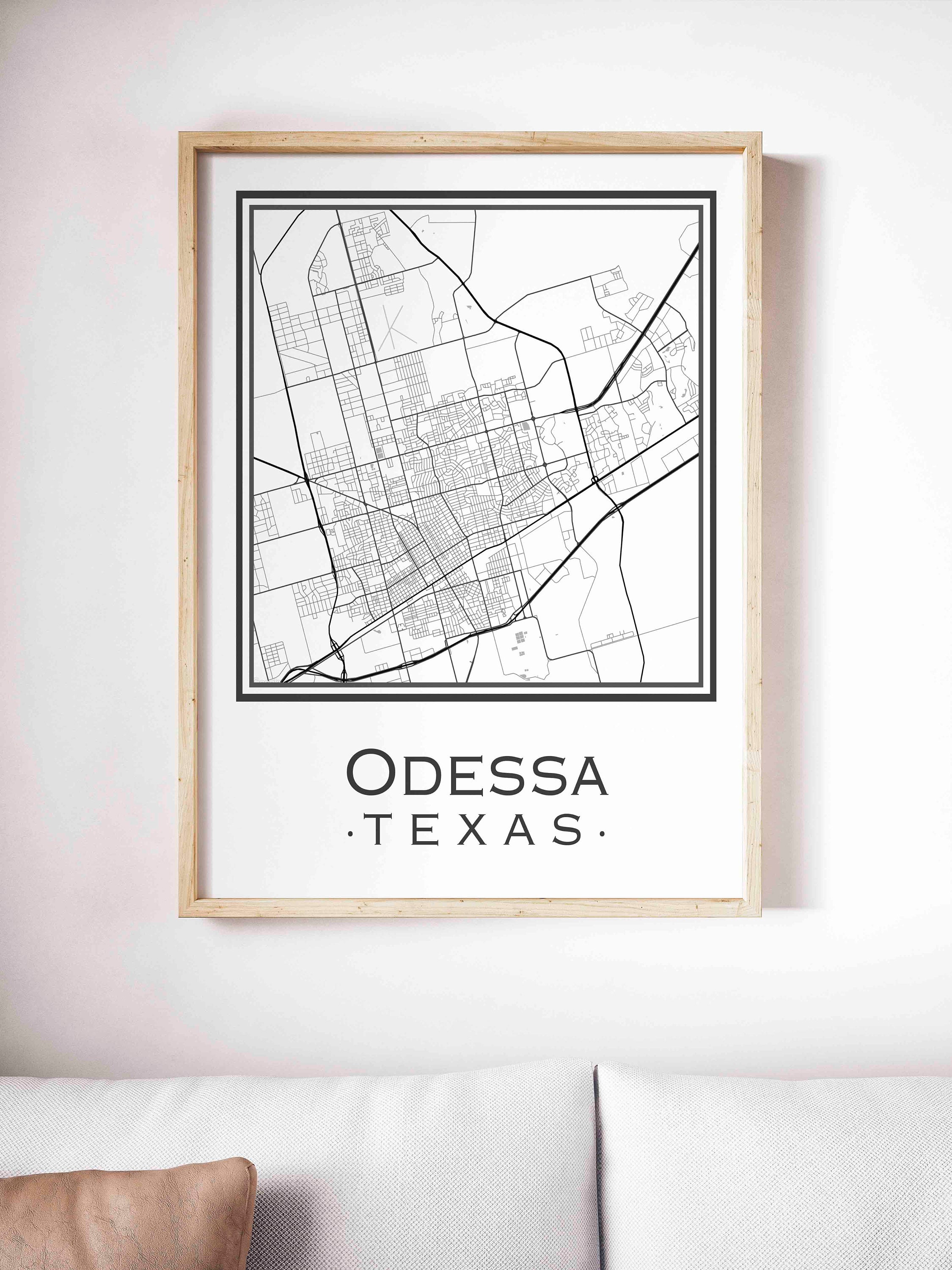 Odessa Texas Map digital Download - Etsy