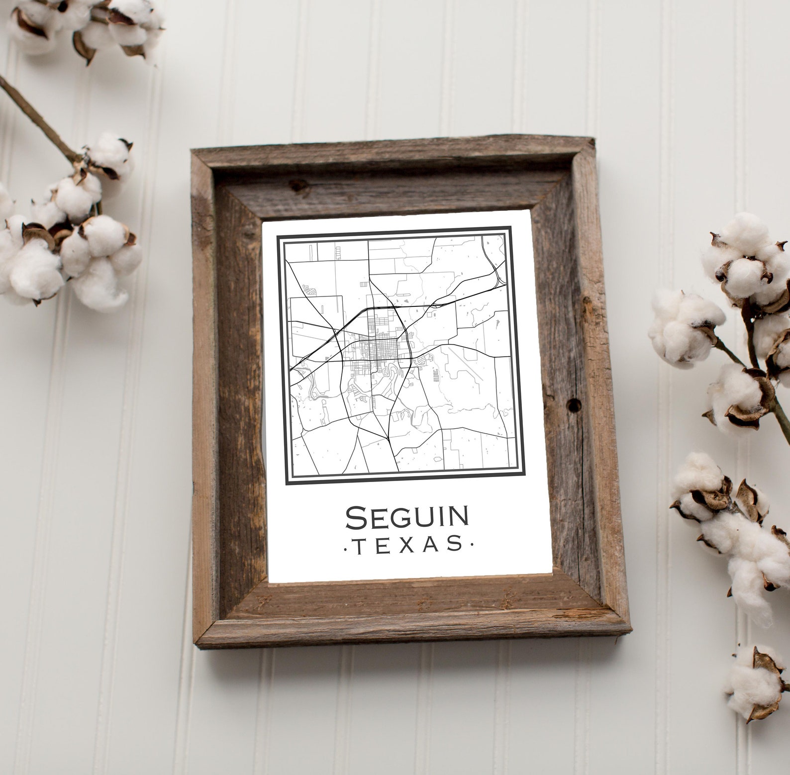 Seguin Texas Map digital Download - Etsy