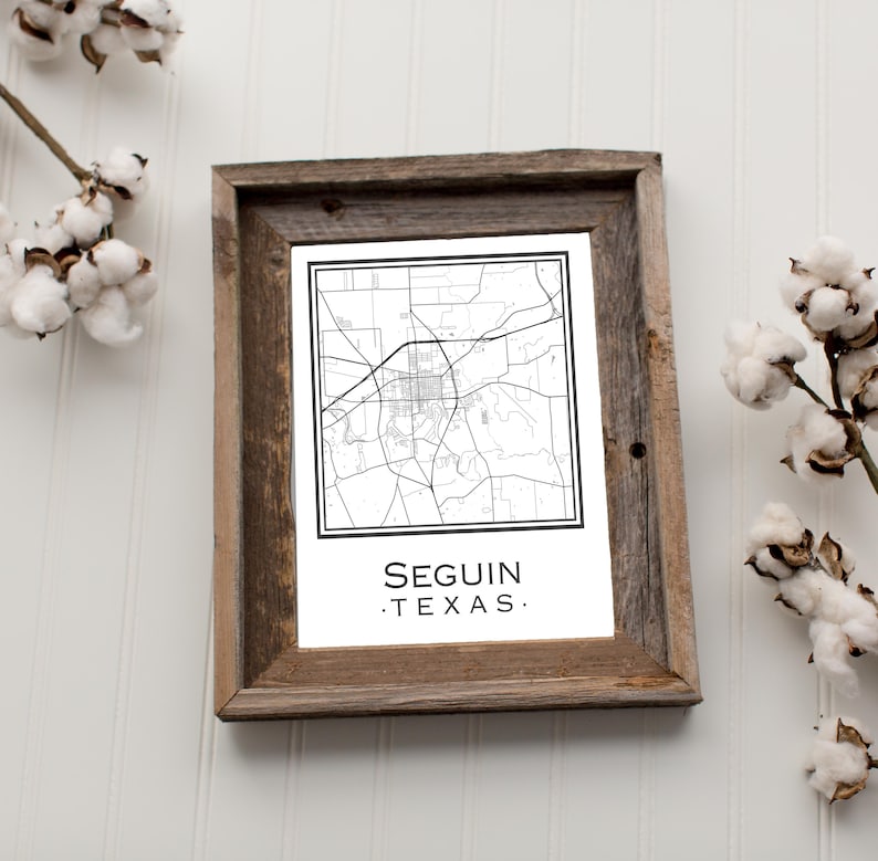 Seguin Texas Map [digital Download] - Etsy