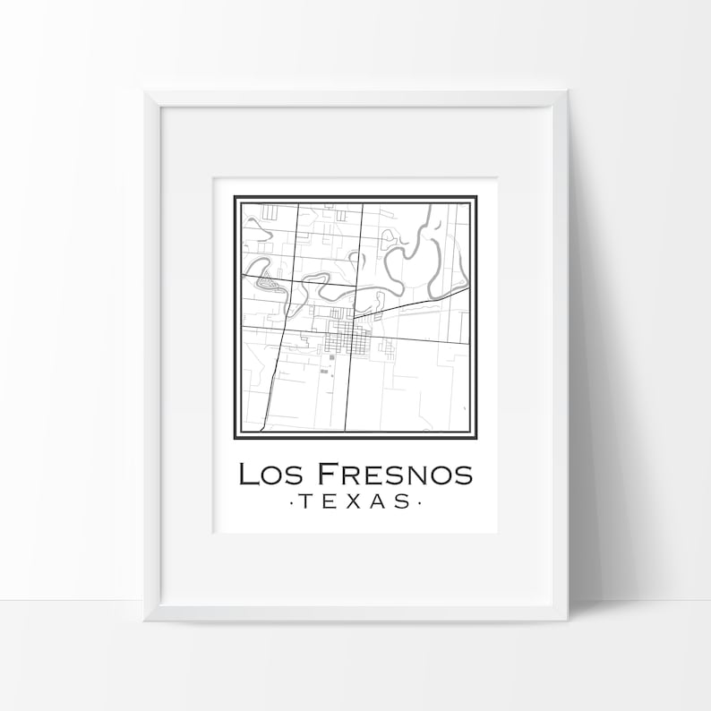 Los Fresnos Texas Map digital Download - Etsy