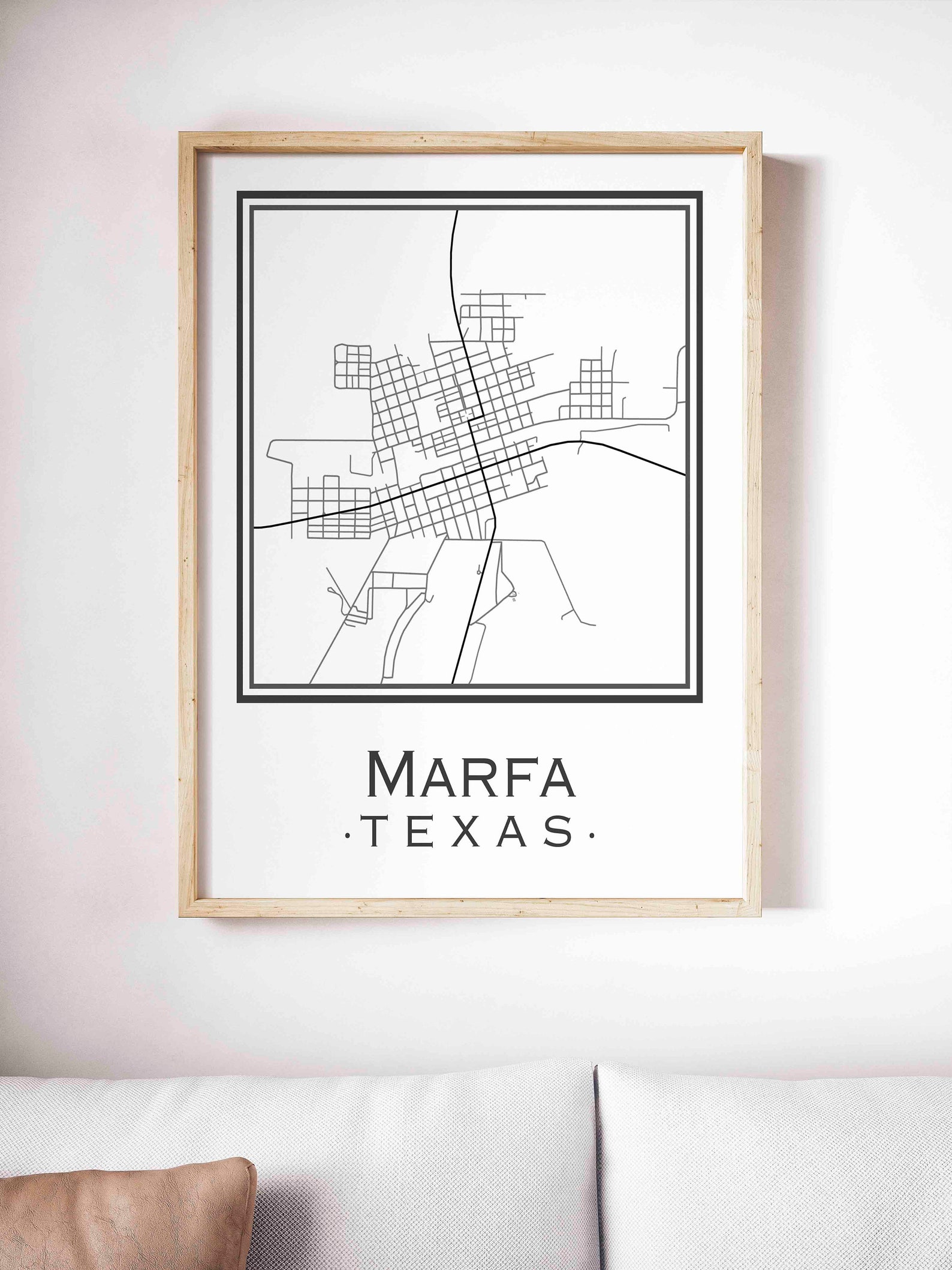 Marfa Texas Map [digital Download] - Etsy