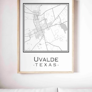 Uvalde Texas Map [digital Download] - Etsy