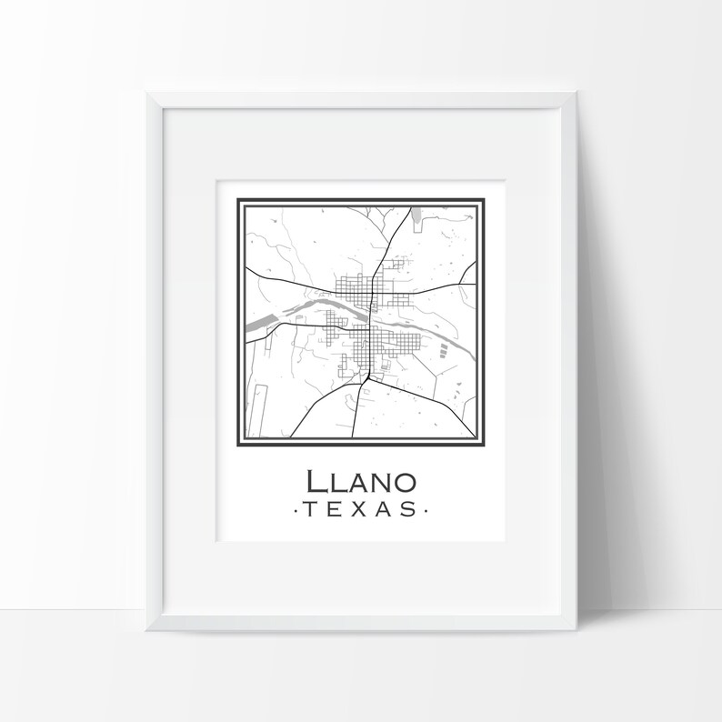 Llano Texas Map [digital Download] - Etsy