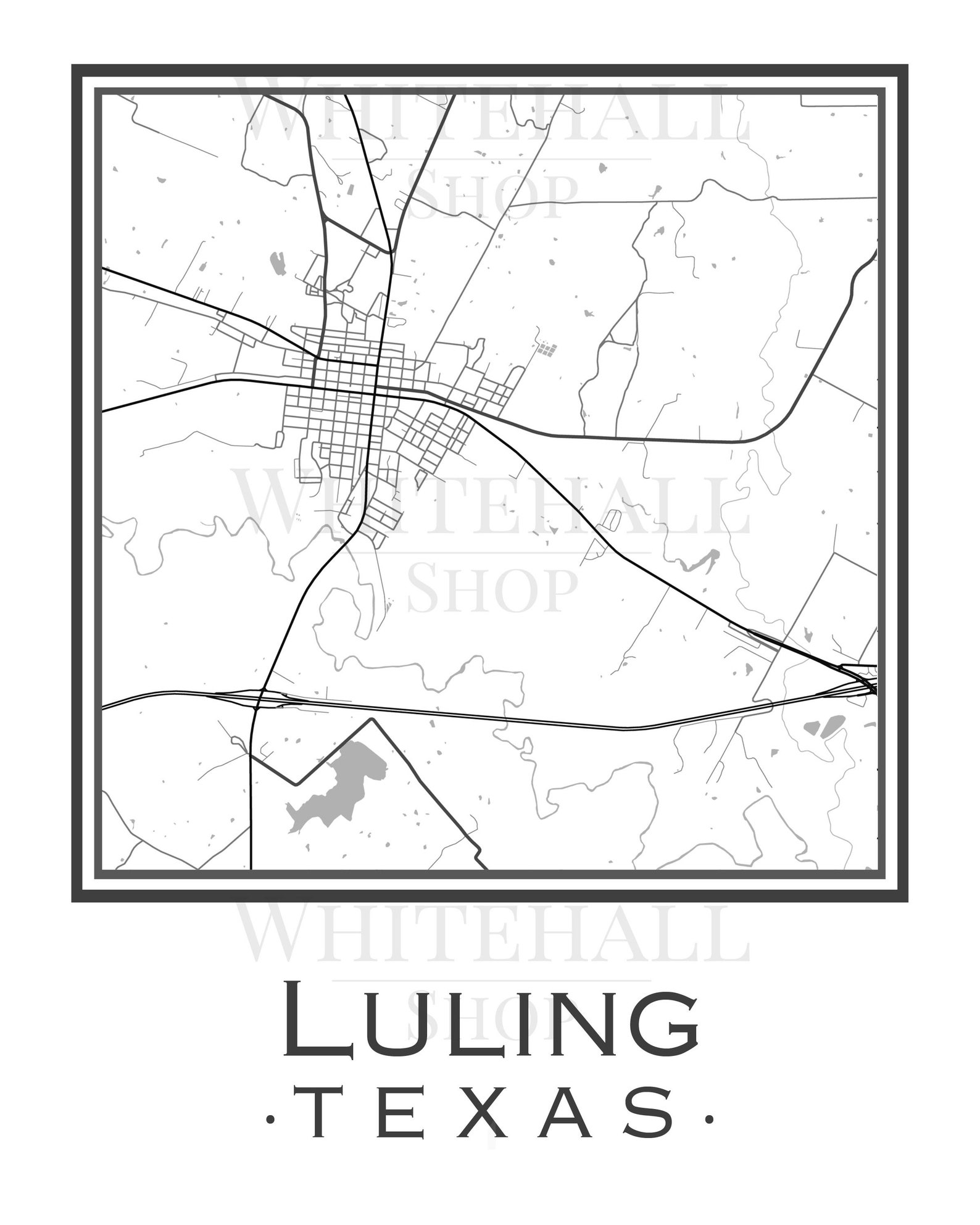 Luling Texas Map digital Download - Etsy