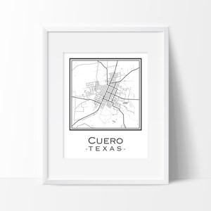 Cuero, Texas Map [digital Download] - Etsy