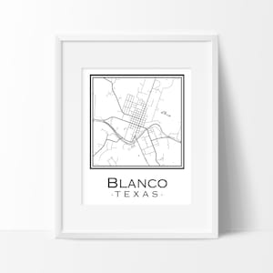Blanco Texas Map digital Download - Etsy