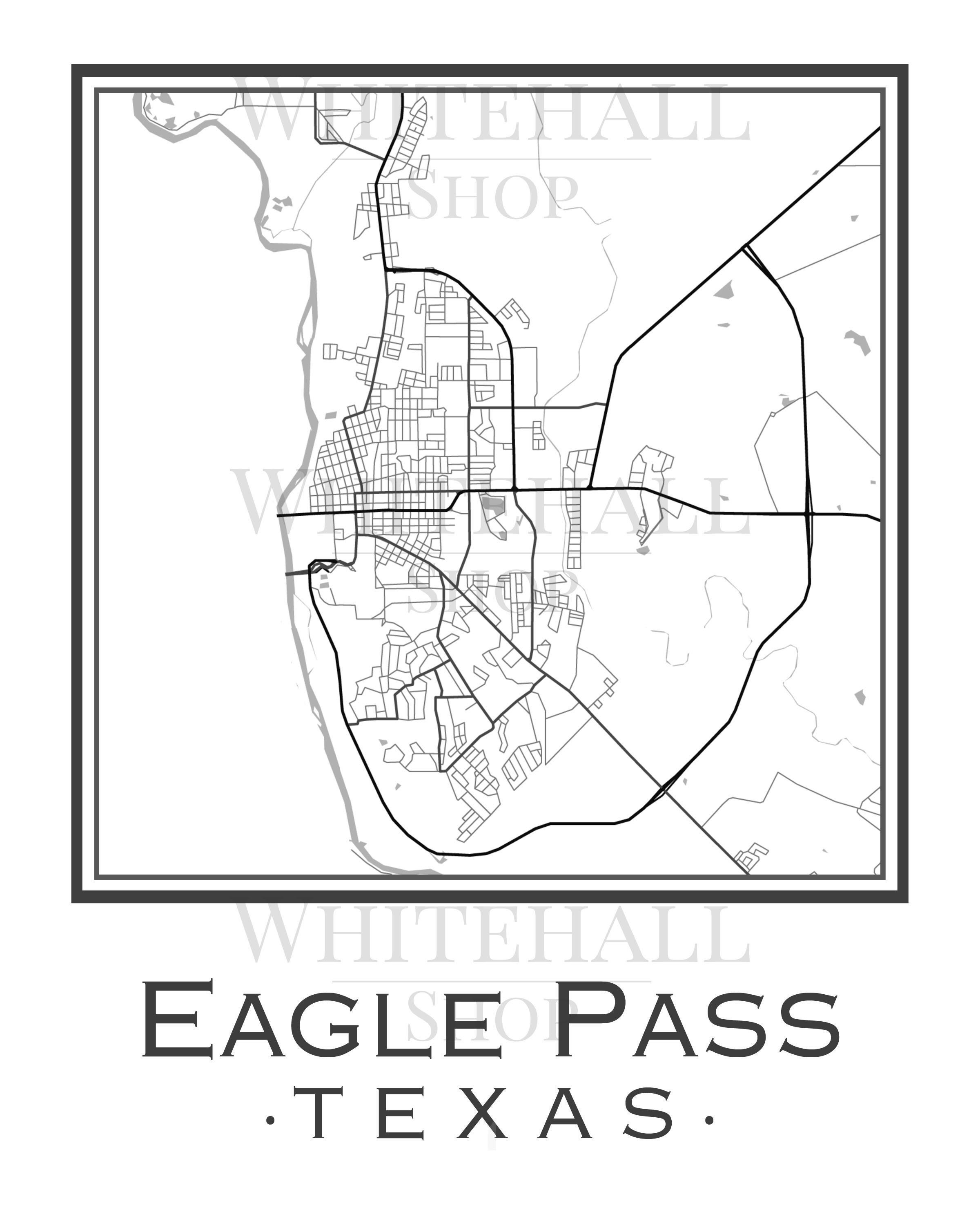 Eagle Pass Texas Map [digital Download] - Etsy