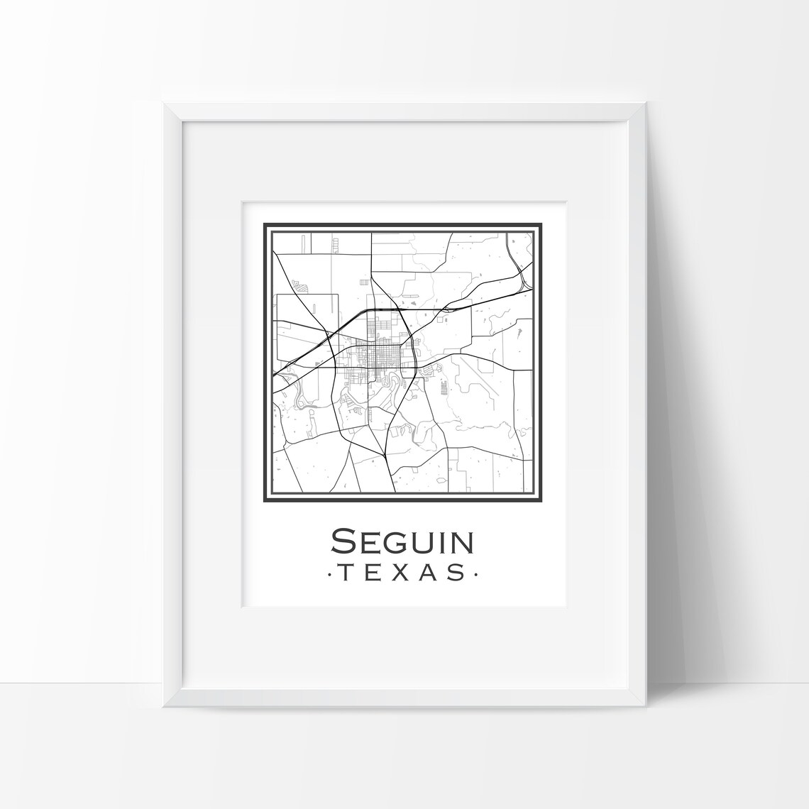 Seguin Texas Map digital Download - Etsy