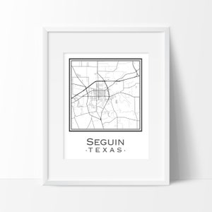 Seguin Texas Map [digital Download] - Etsy