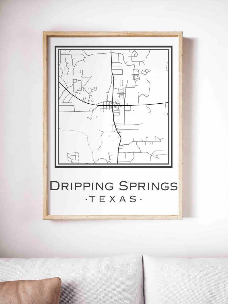 Dripping Springs Texas Map [digital Download] - Etsy