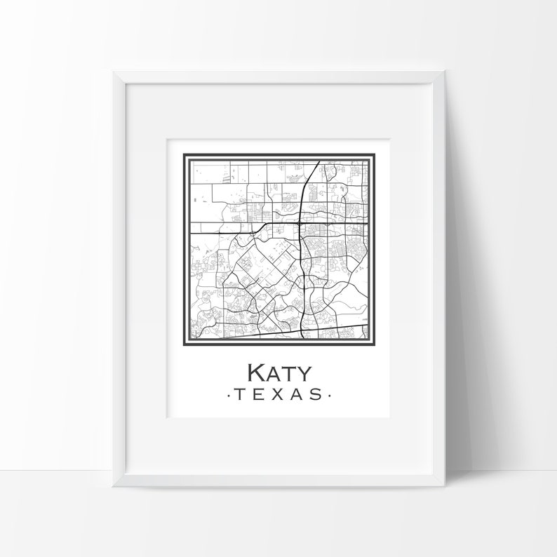 Katy Texas Map digital Download - Etsy