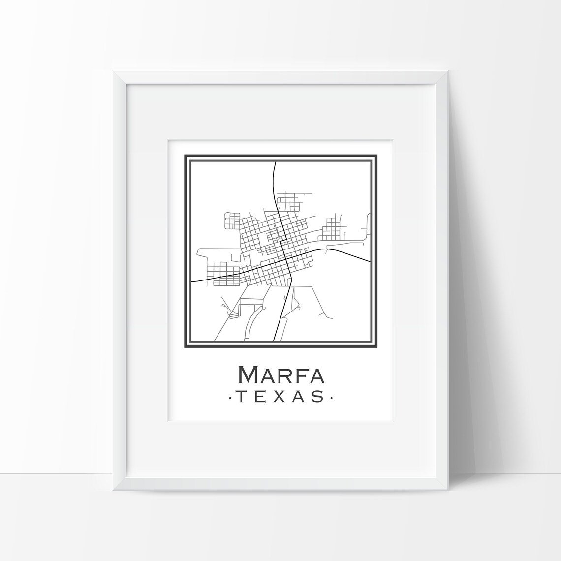 Marfa Texas Map digital Download - Etsy