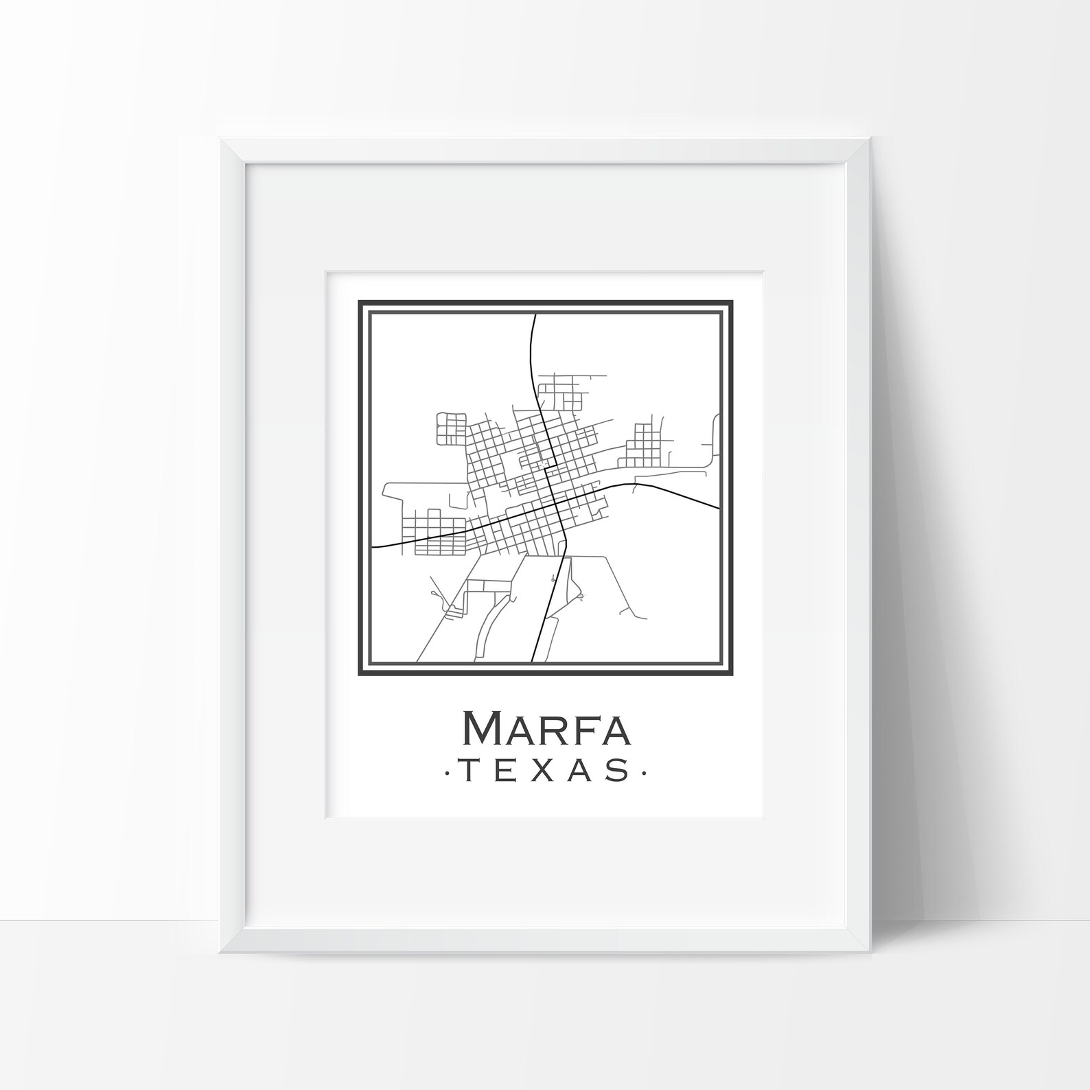 Marfa Texas Map digital Download - Etsy
