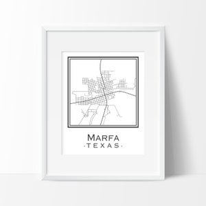 Marfa Texas Map [digital Download] - Etsy
