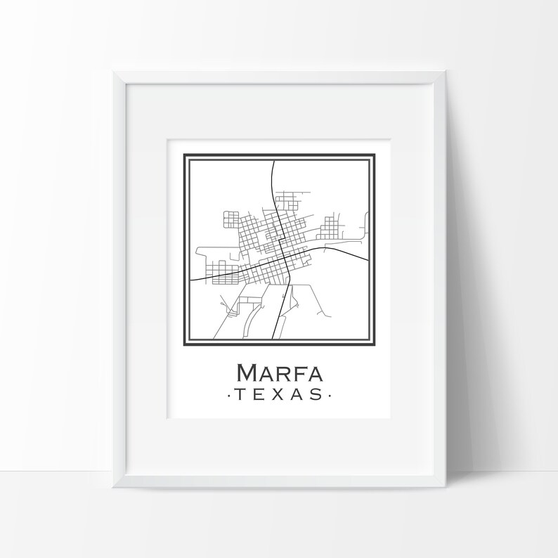 Marfa Texas Map digital Download - Etsy