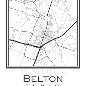 Belton Texas Map [digital Download] - Etsy