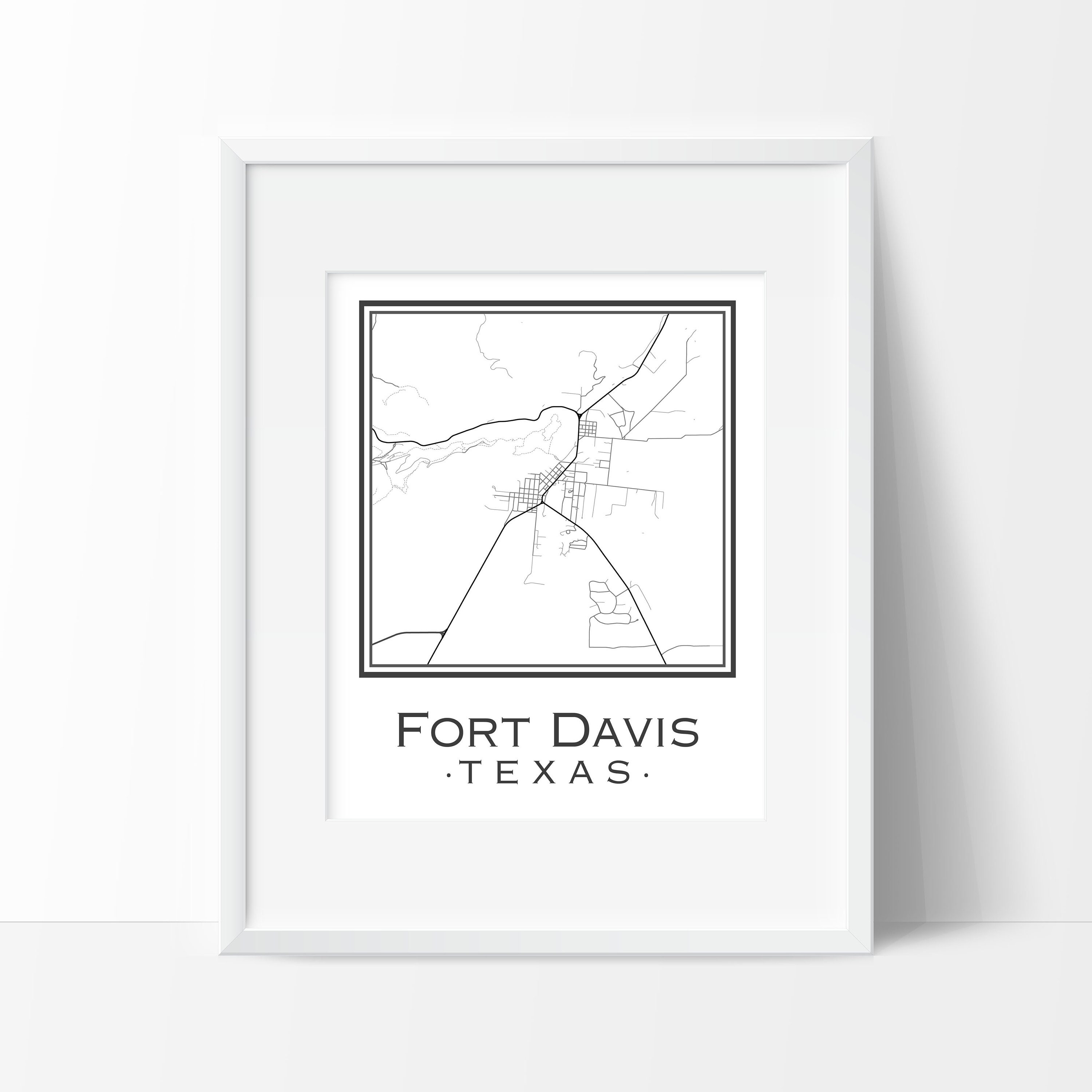 Fort Davis Texas Map [digital Download] - Etsy