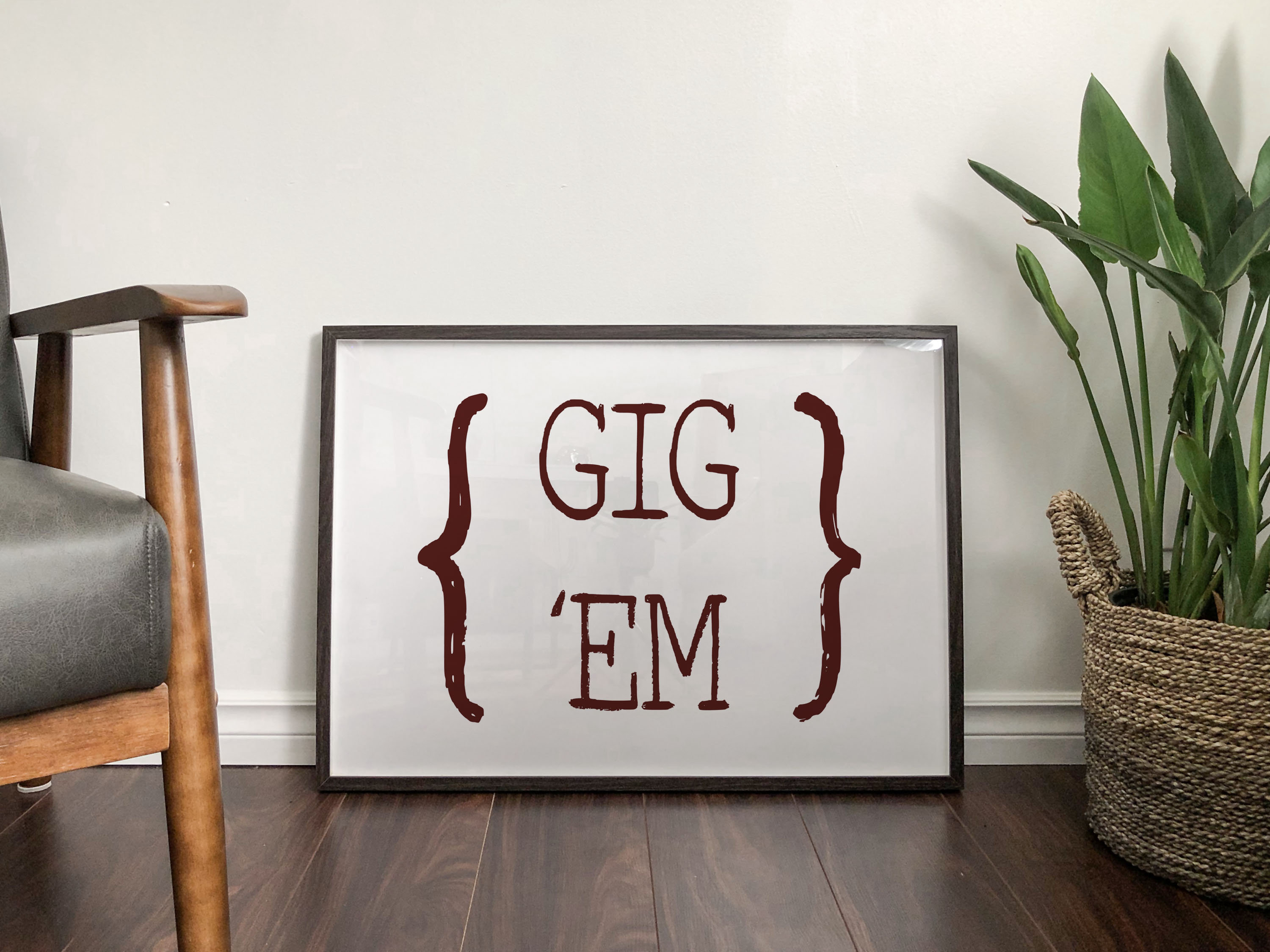 Gig 'Em Aggies Print Texas A&M Digital Download | Etsy