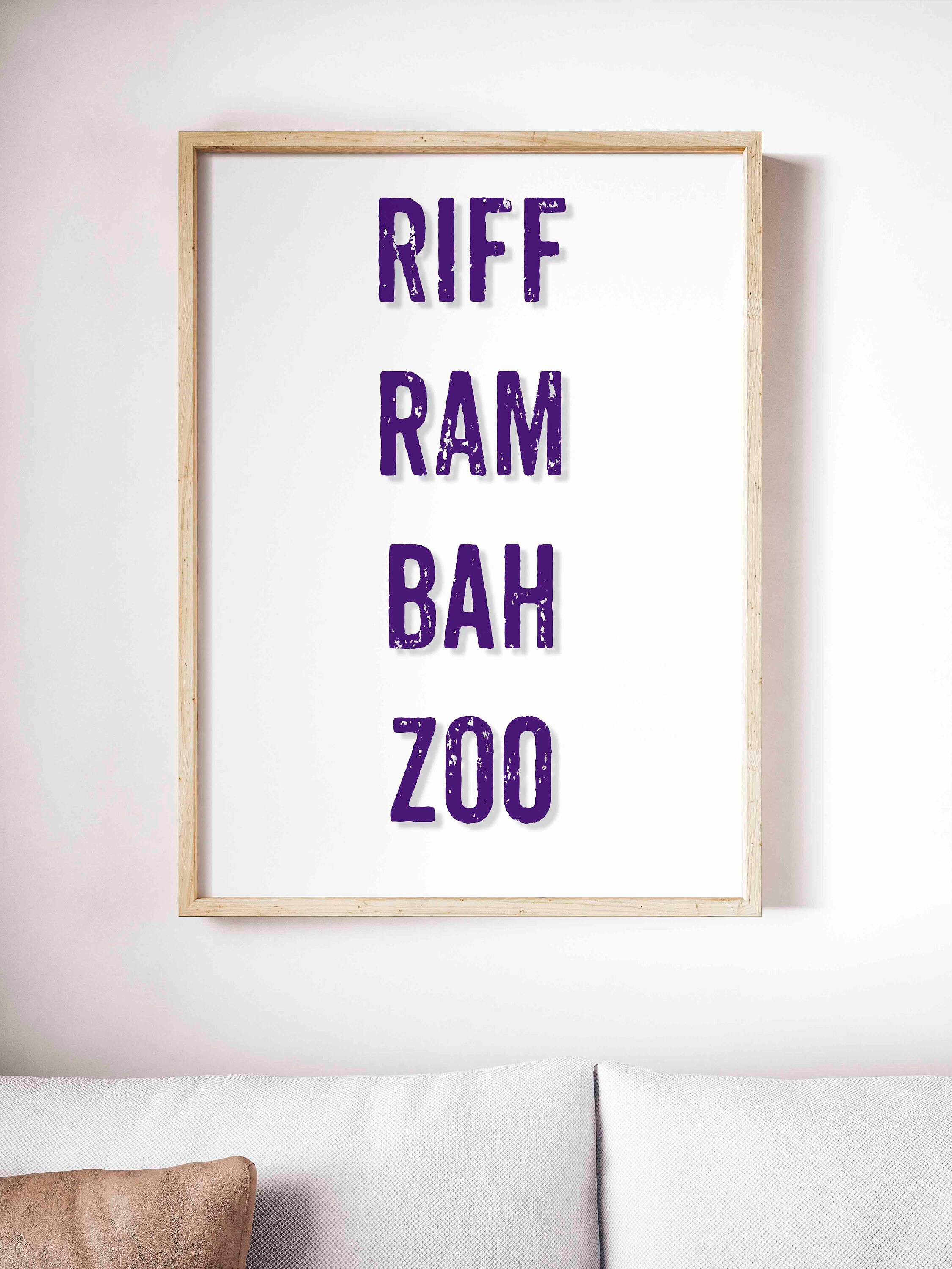 Riff Ram Bah Zoo TCU Print digital - Etsy