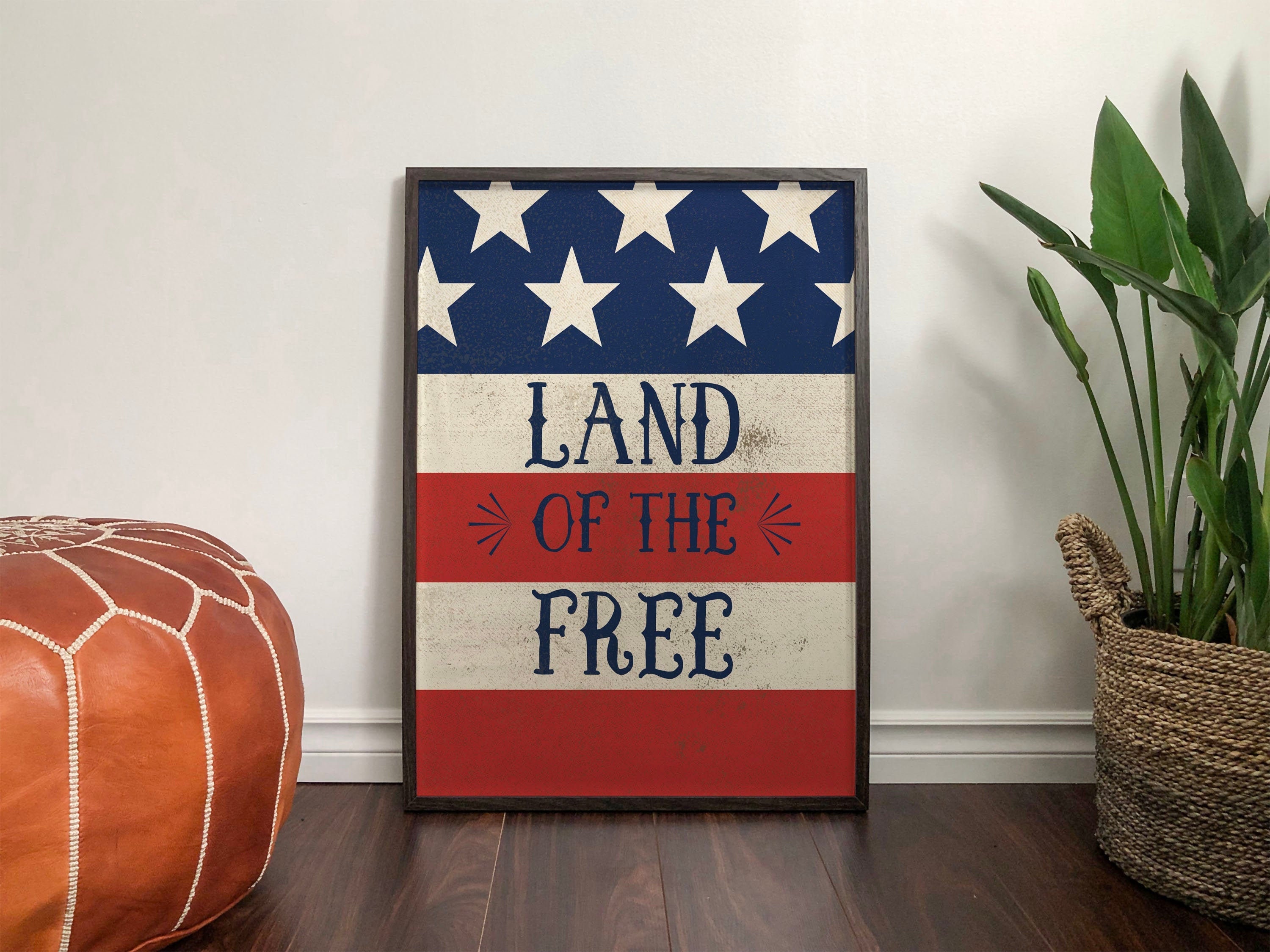 Land of the Free Flag Print [digital Download] - Etsy