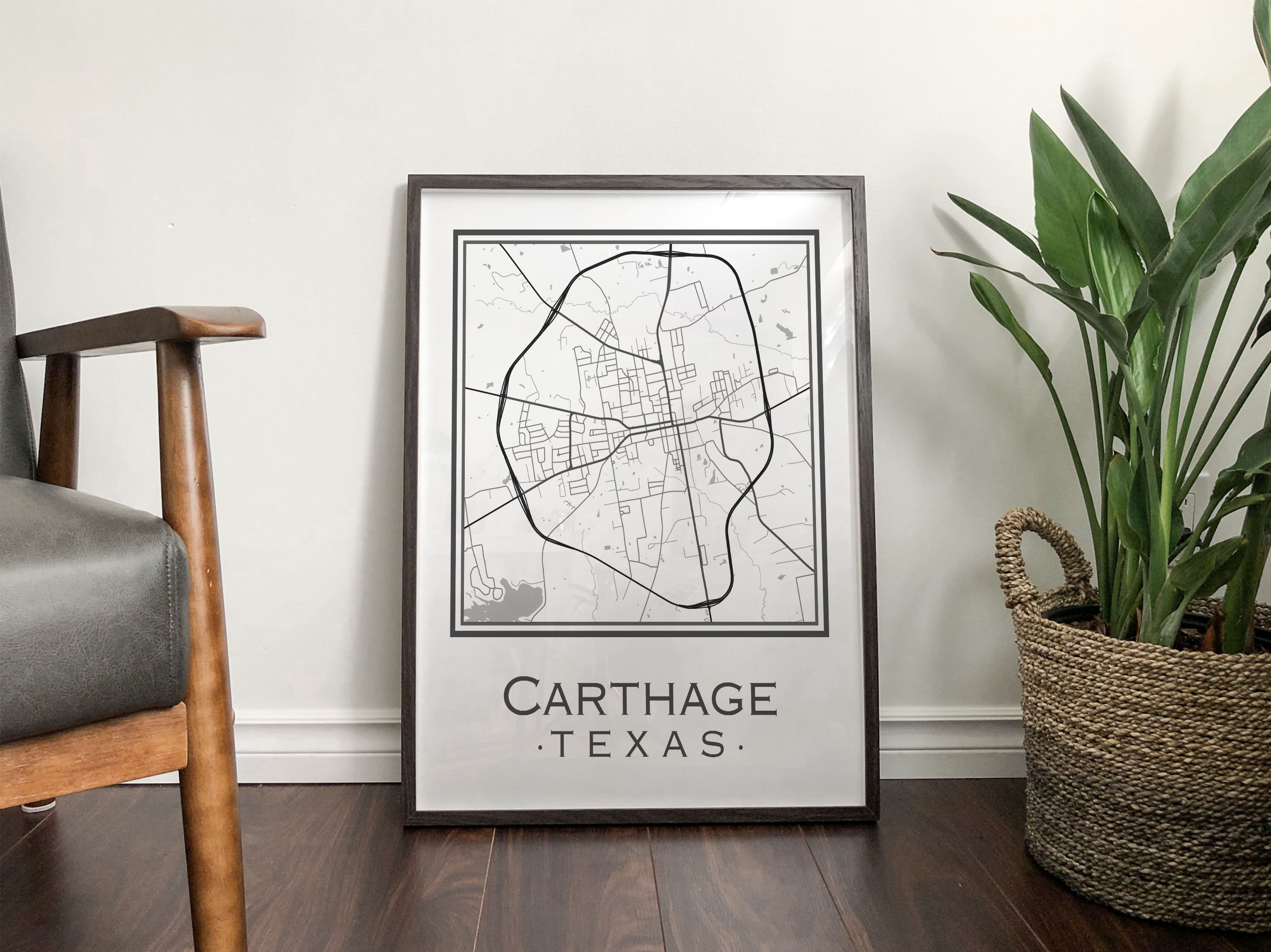 Carthage Texas Map [digital Download] - Etsy