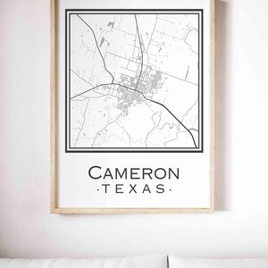 Cameron Texas Map [digital Download] - Etsy
