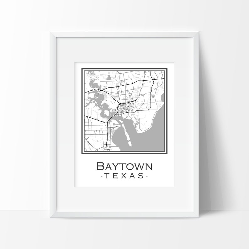 Baytown Texas Map [digital Download] - Etsy