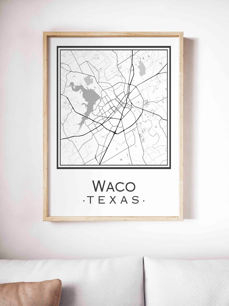 Waco Texas Map digital Download - Etsy