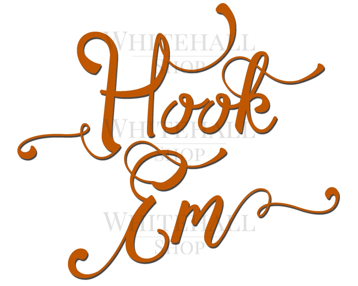 Hook 'em University of Texas Print digital - Etsy