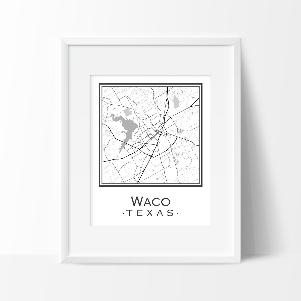 Waco Texas Map digital Download - Etsy