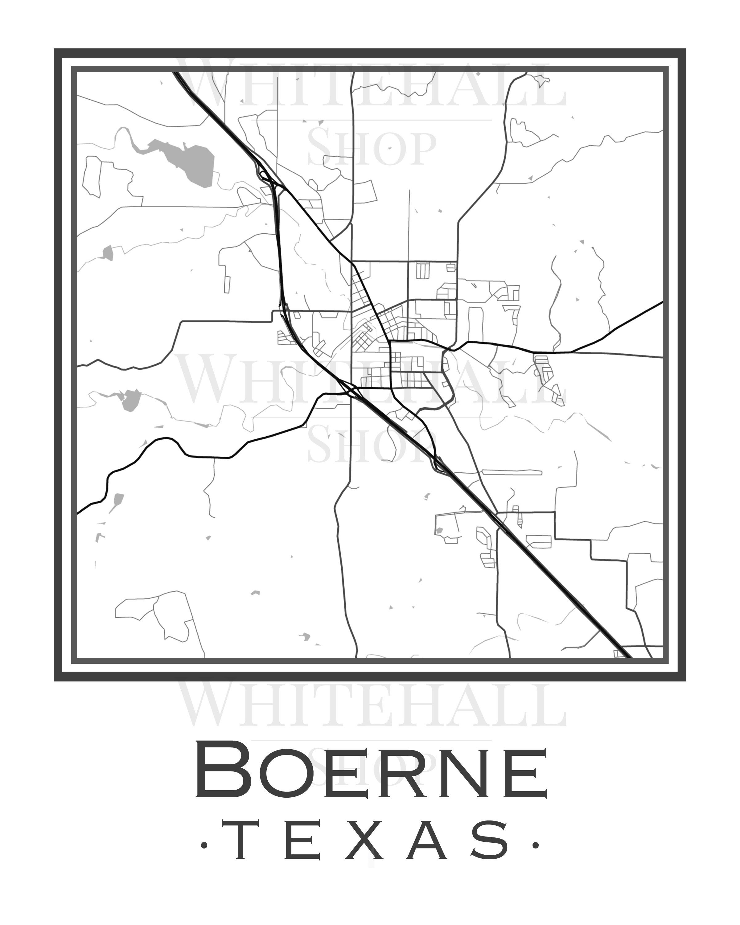 Boerne Texas Map [digital Download] - Etsy