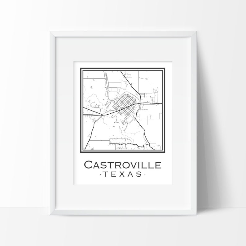Castroville Texas Map digital Download | Etsy