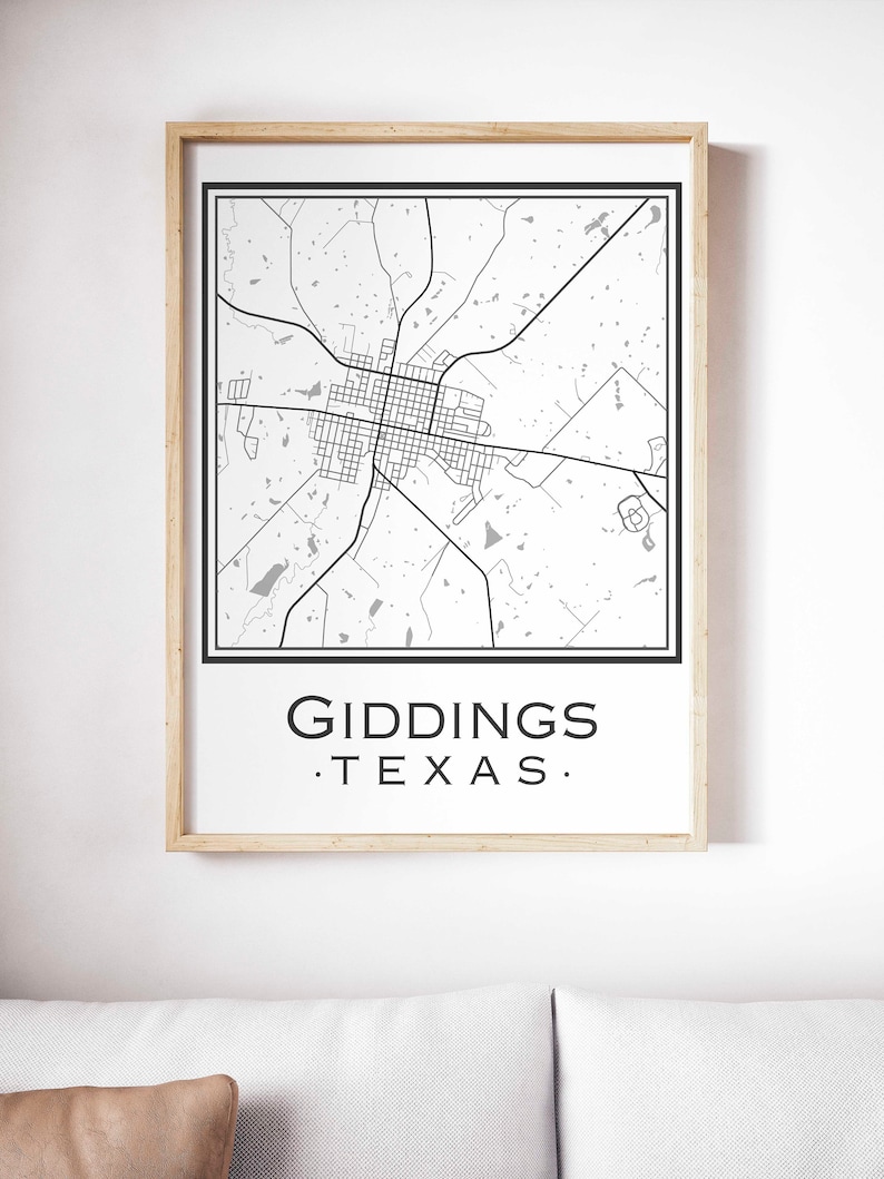 Giddings Texas Map [digital Download] - Etsy