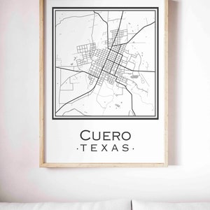 Cuero, Texas Map [digital Download] - Etsy