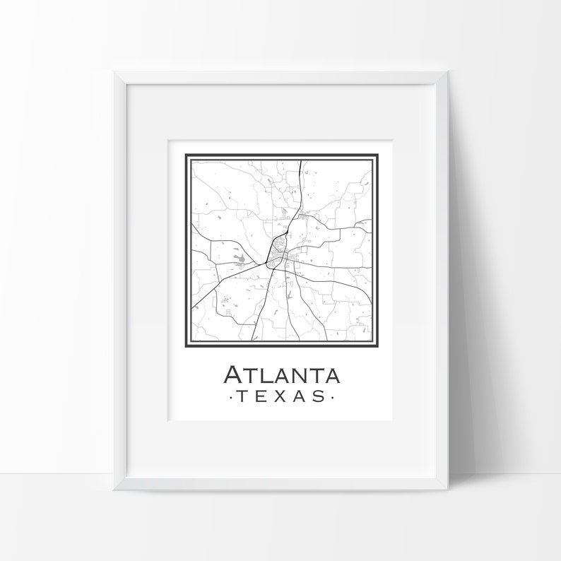 Atlanta Texas Map [digital Download] - Etsy