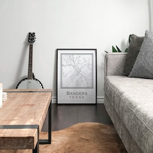 Bandera Texas Map [digital Download] - Etsy