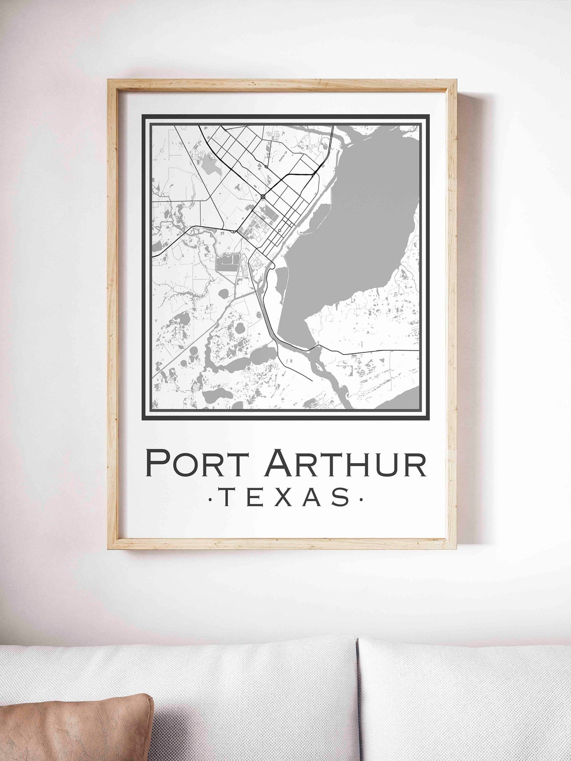 Port Arthur Texas Map [digital Download] - Etsy