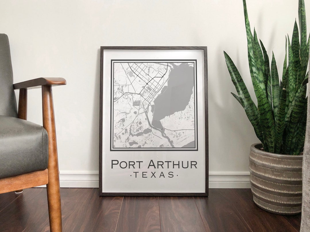 Port Arthur Texas Map [digital Download] - Etsy