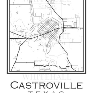 Castroville Texas Map [digital Download] - Etsy