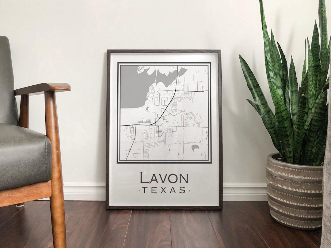 Lavon Texas Map [digital Download] - Etsy